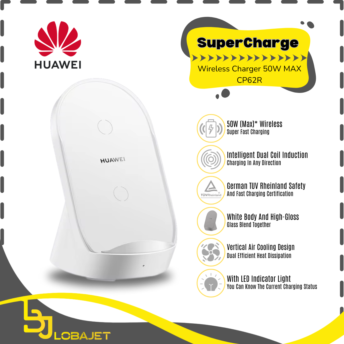 Jual HUAWEI SuperCharge Wireless Charger 50W MAX - CP62R