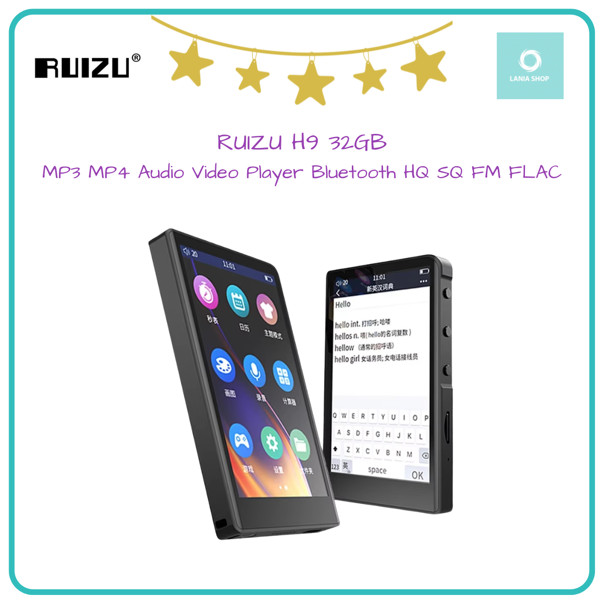 Jual RUIZU H9 32GB - MP3 MP4 Audio Video Player Bluetooth HQ SQ