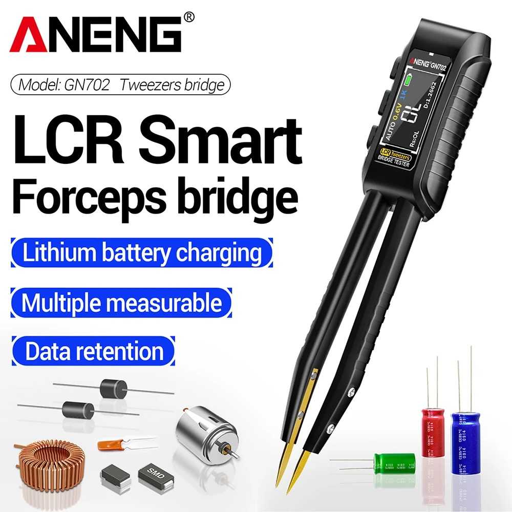 Jual ANENG LCR Tester Digital Forceps Bridge Multimeter Tweezer