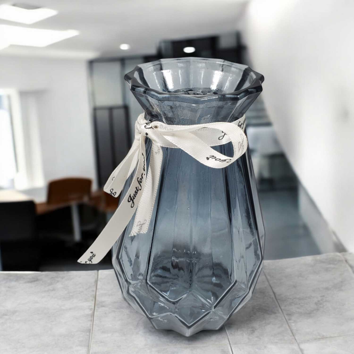 Jual Vas Bunga Kaca Pot Bentuk Diamond Hiasan Ruangan Estetik