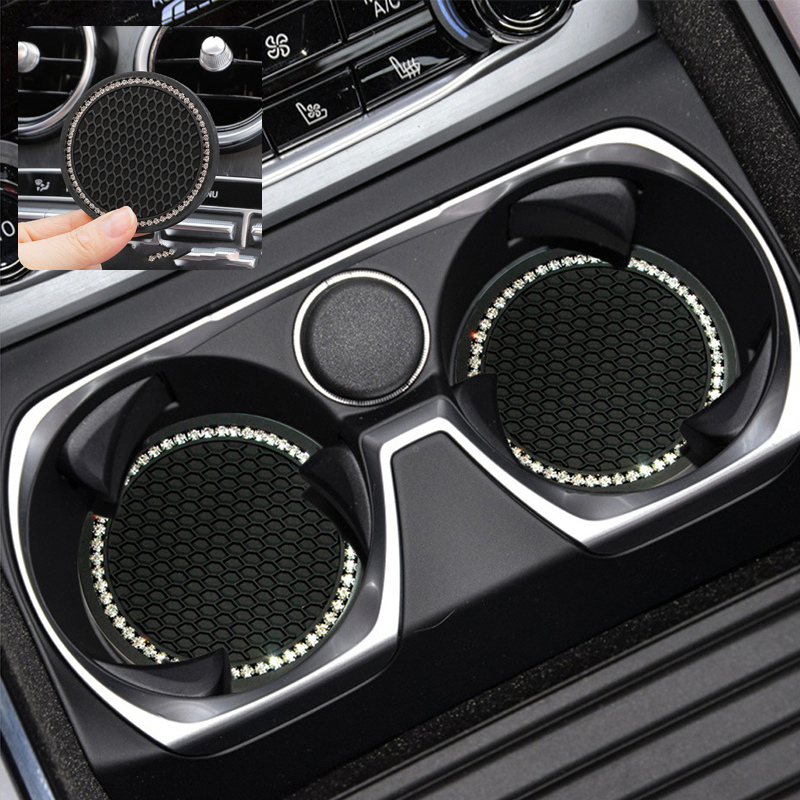 Jual Tatakan Botol Diamond Karet Anti Slip Dekorasi Mobil Uk 7cm