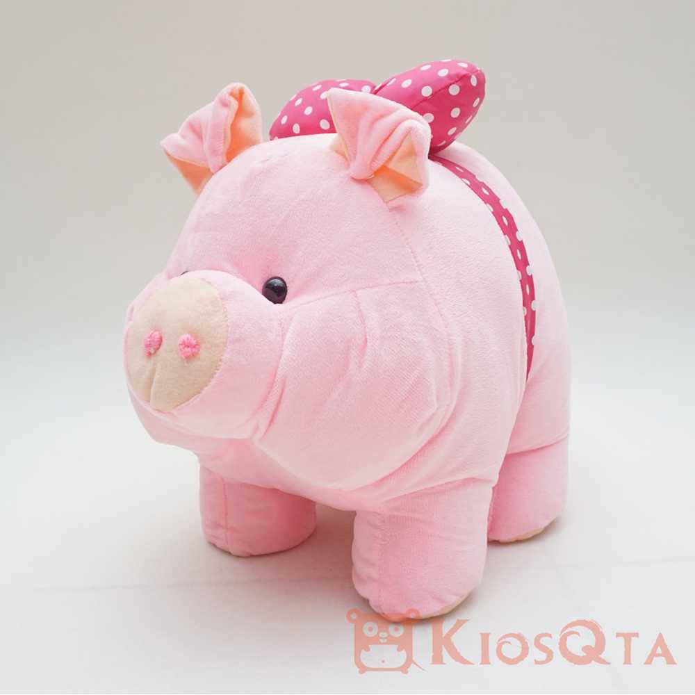 Jual boneka babi pink pig pita pink large | Jakmall.com