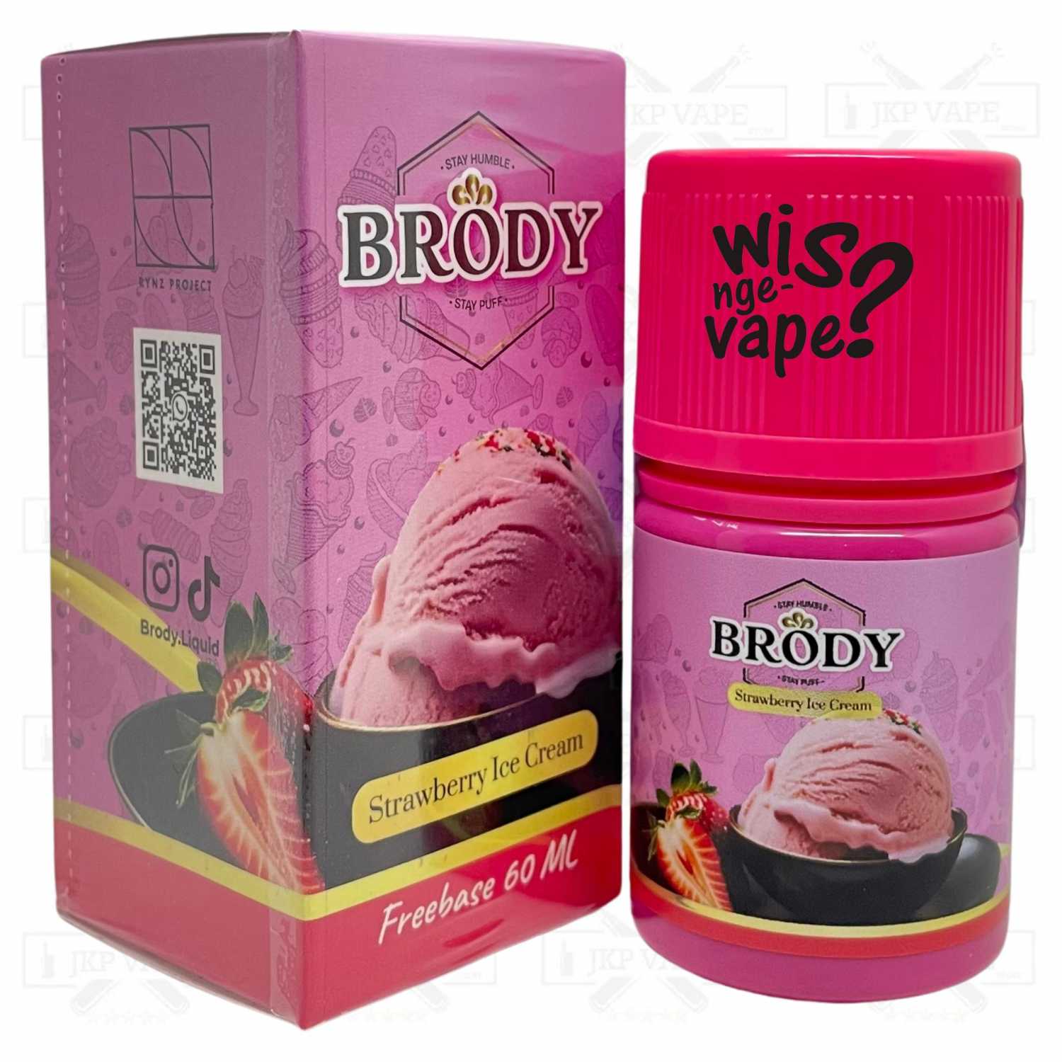 Jual Brody Strawberry Ice Cream 60ml - Freebase Liquid | Jakmall.com