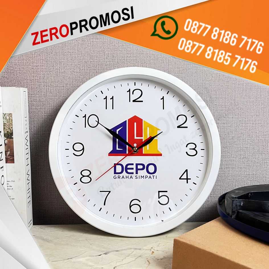 Jual Souvenir Jam Dinding 199 Custom Logo Desain | Jakmall.com