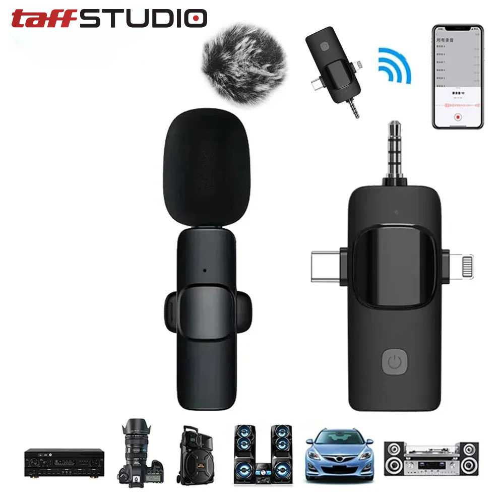 Jual TaffSTUDIO UHF Wireless Lavalier Microphone Vlogger Live
