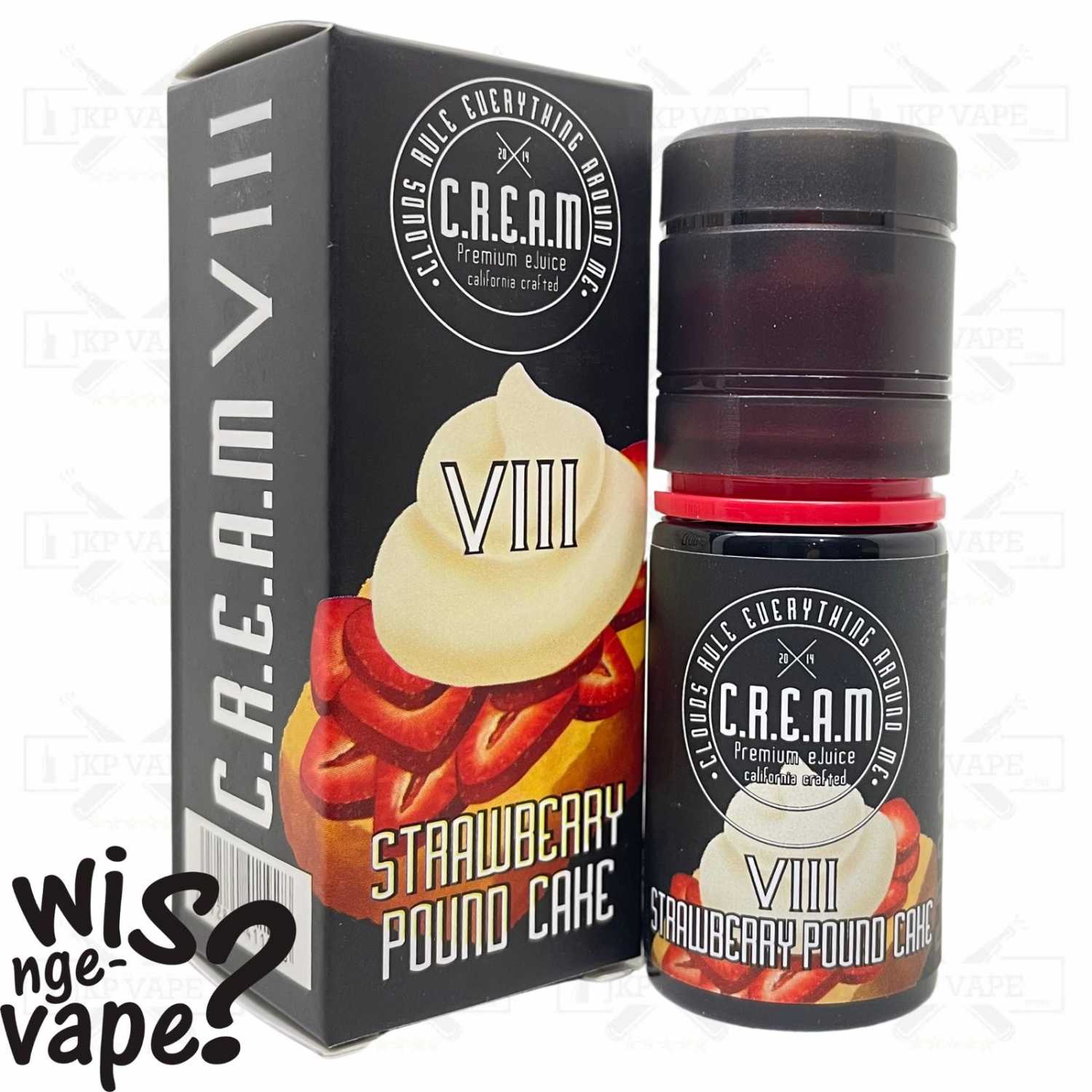 Jual Cream VIII Strawberry Poundcake 30ml - Liquid SALT NIC By