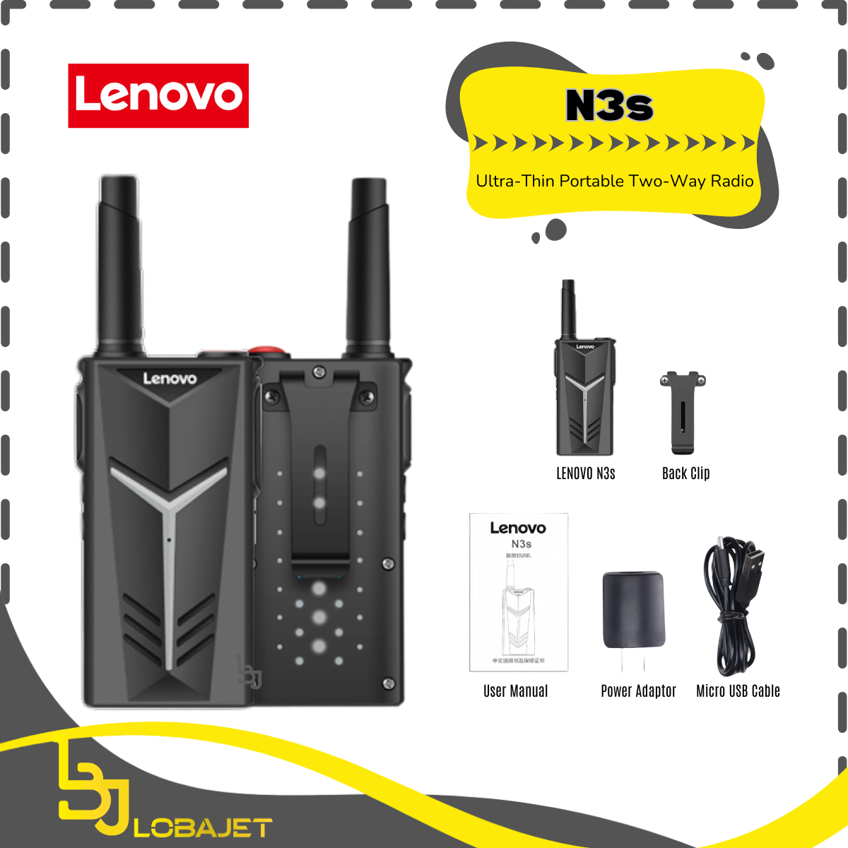 Jual LENOVO N3s - Handy Two-Way Radio Walkie Talkie Single Band