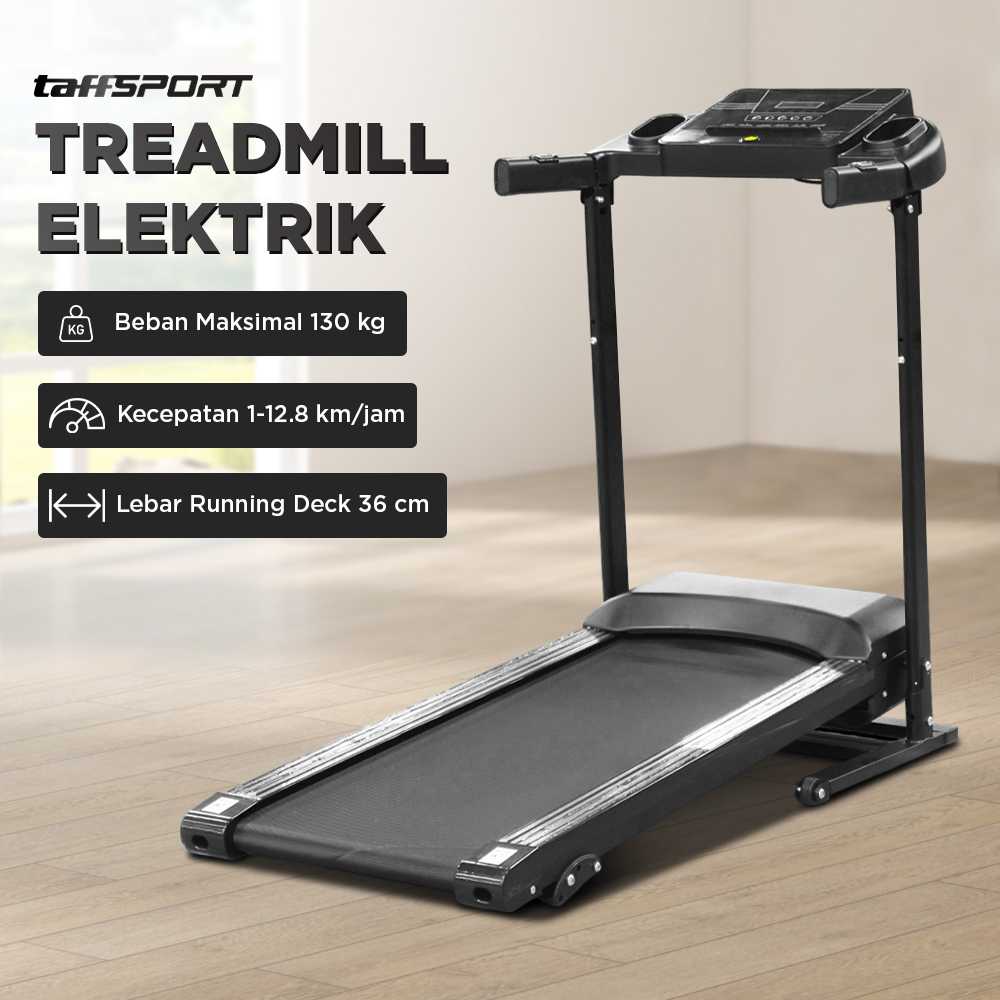 Jual TaffSPORT Treadmill Elektrik Alat Fitness Gym Walking Pad