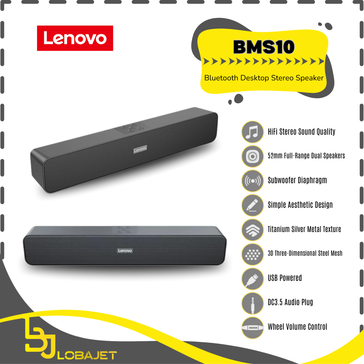 Jual LENOVO BMS10 - Bluetooth Soundbar Desktop Stereo Surround