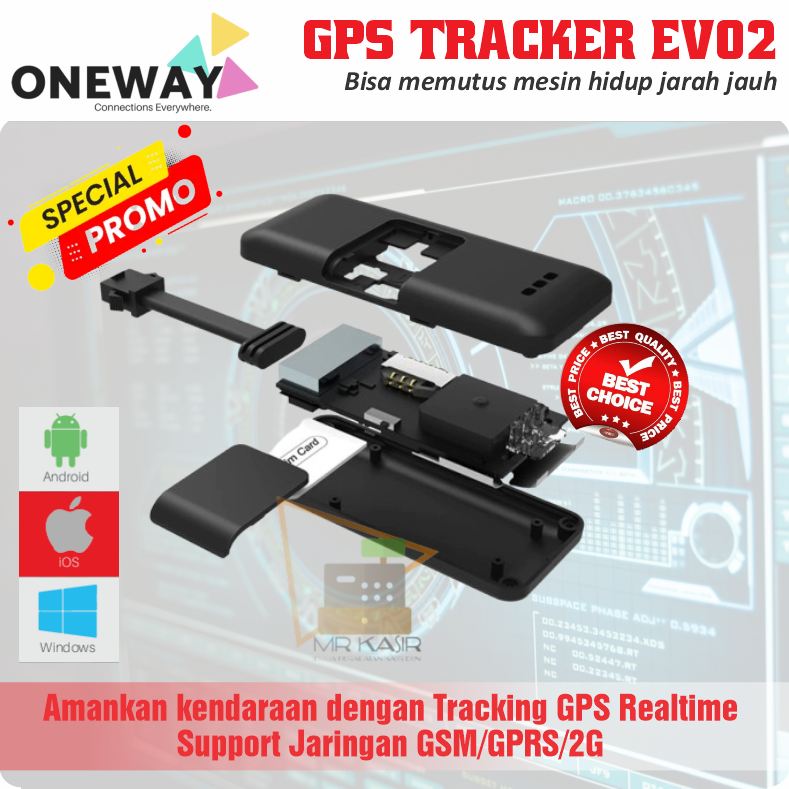 Jual ONEWAY EV02 OW-EV02 GPS Tracker 2G Tracking Realtime