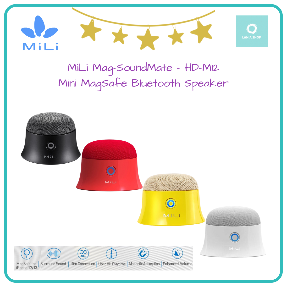 Jual MiLi Mag-SoundMate - Mini MagSafe Bluetooth Speaker - HD-M12