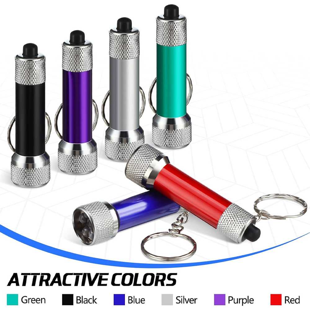 Jual ZEST Senter LED Mini EDC Keychain Flashlight 6 PCS
