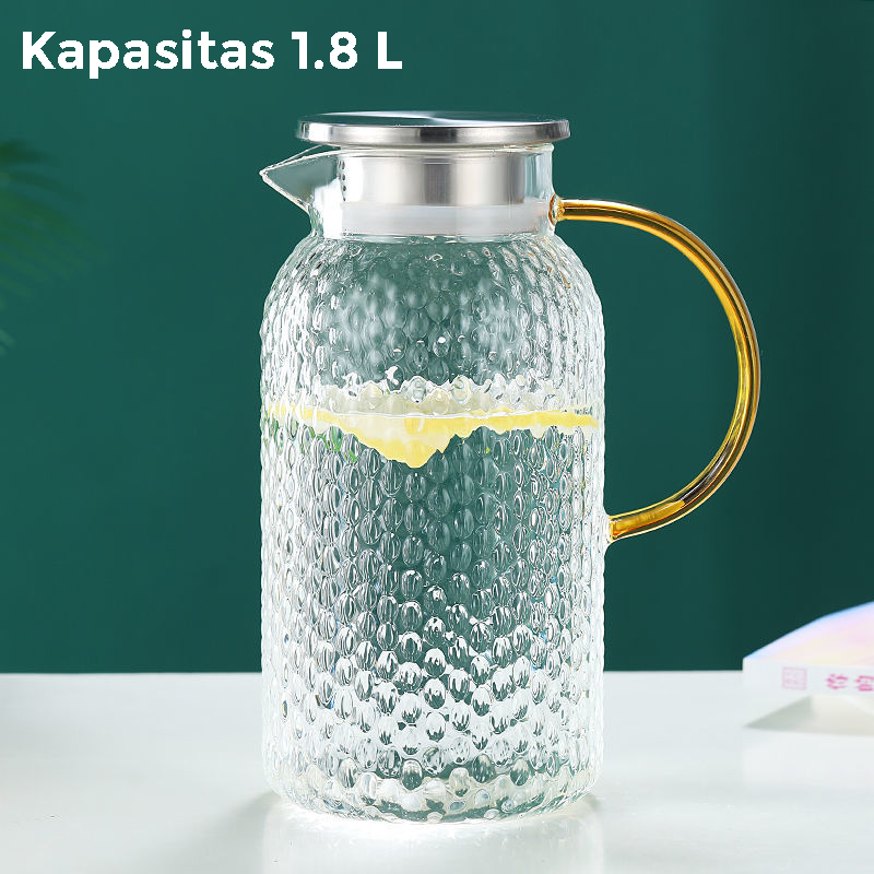 Jual One Two Cups Teko Pitcher Kaca Tahan Panas Api Water Jug