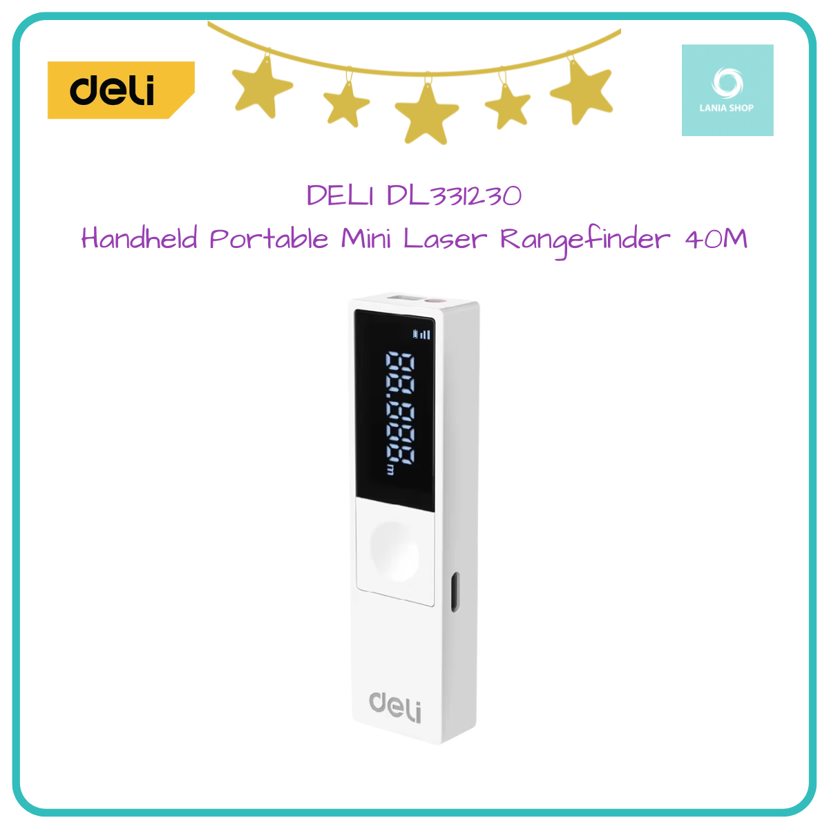 Jual DELI DL331230 - Handheld Portable Mini Laser Rangefinder