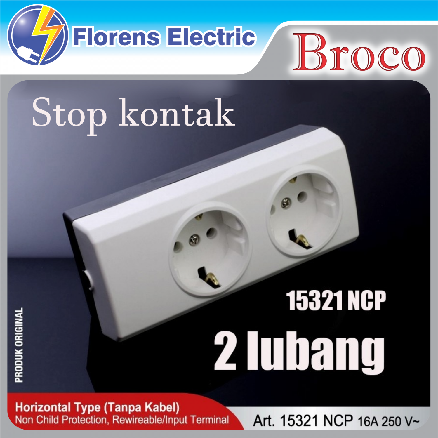 Jual STOP KONTAK BROCO 2 3 4 5 6 LUBANG / TERMINAL / COLOKAN