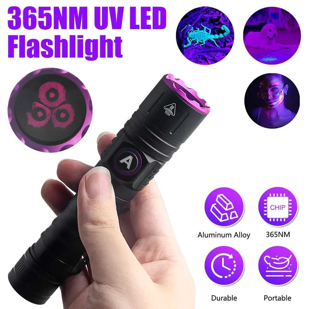 Jual Vastfire Senter UV Ultraviolet Flashlight Rechargeable