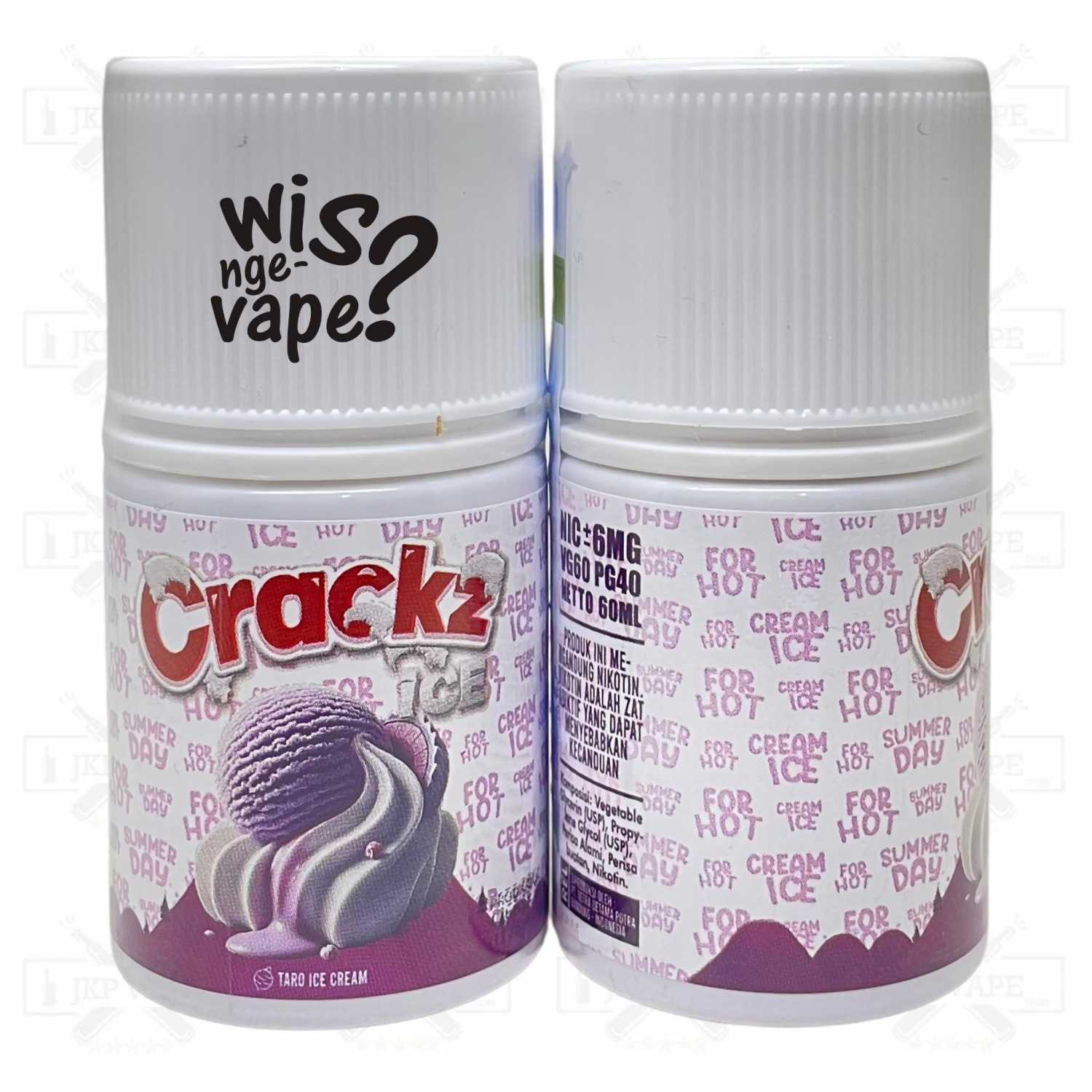 Jual Crackz Ice Taro Ice Cream 60ml - Freebase Liquid by VapeOn