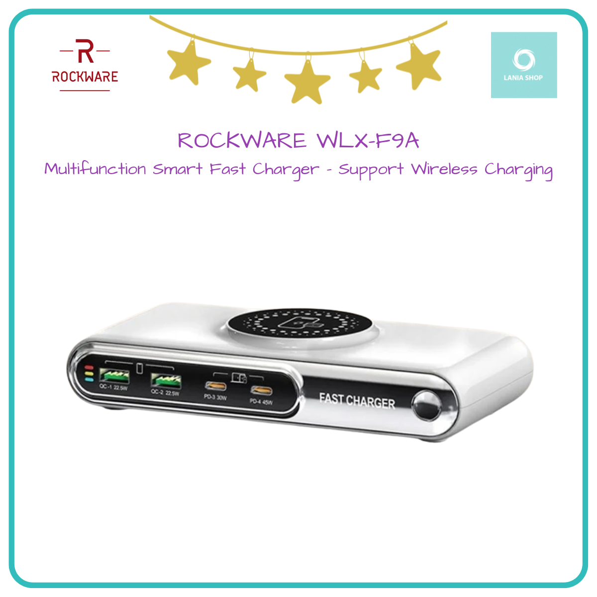 Jual ROCKWARE WLX-F9A - Multifunction Smart Fast Charger