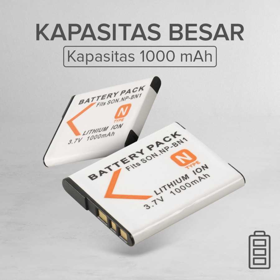 Jual Battery for Sony Cybershot NP-BN1 1000mAh | Jakmall.com