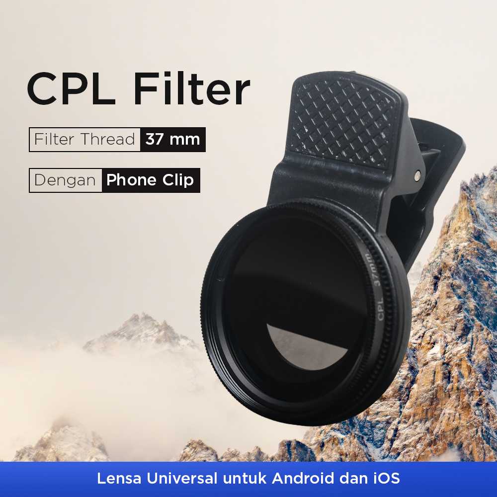 Jual ESHALA Klip Lensa Filter Kamera Smartphone CPL Polarizer