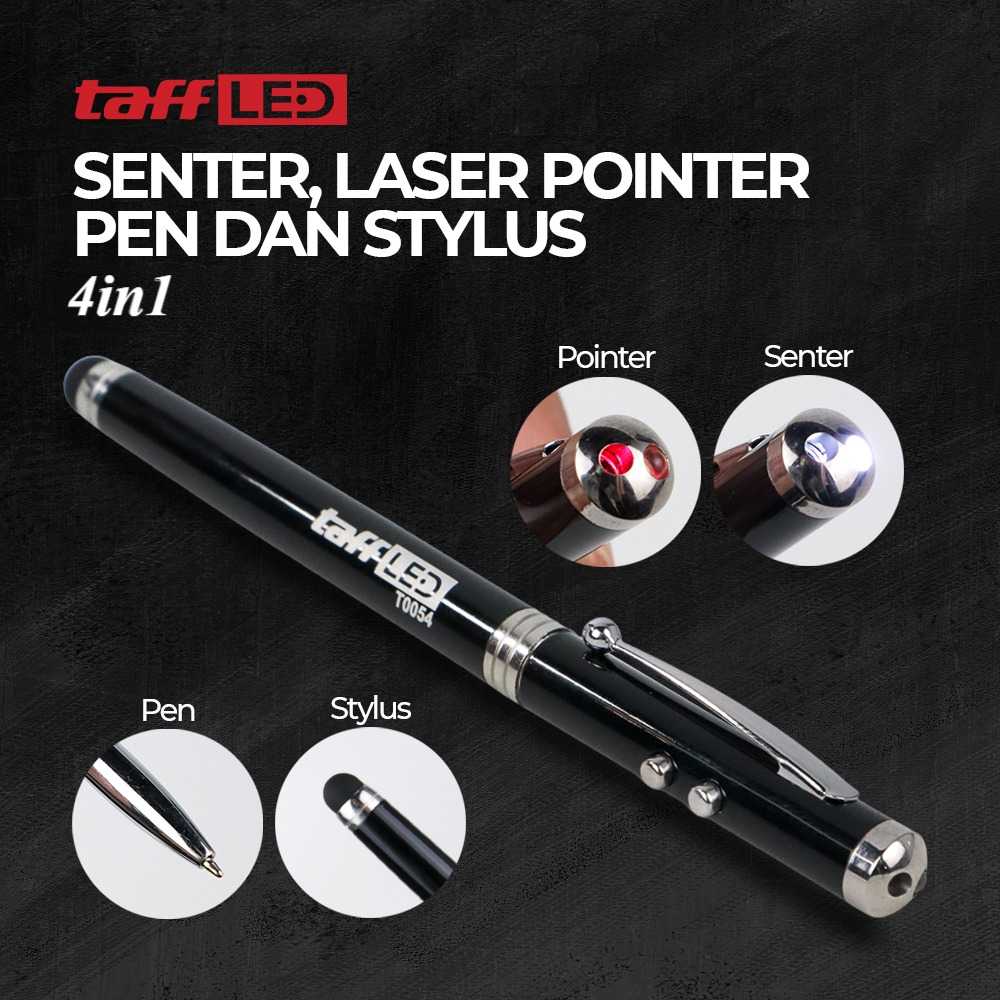 Jual TaffLED Pulpen 4in1 Senter Laser Pointer Pen dan Stylus