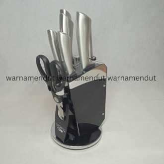 Jual WM LETA set 8 pisau dapur pengasah gunting dengan tempat