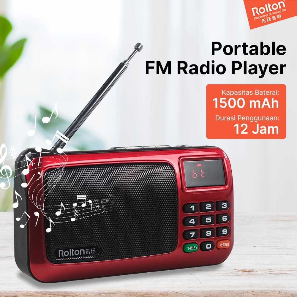 Jual Radio FM Portable Mini 1500mAh Dg Speaker TF Card Dan