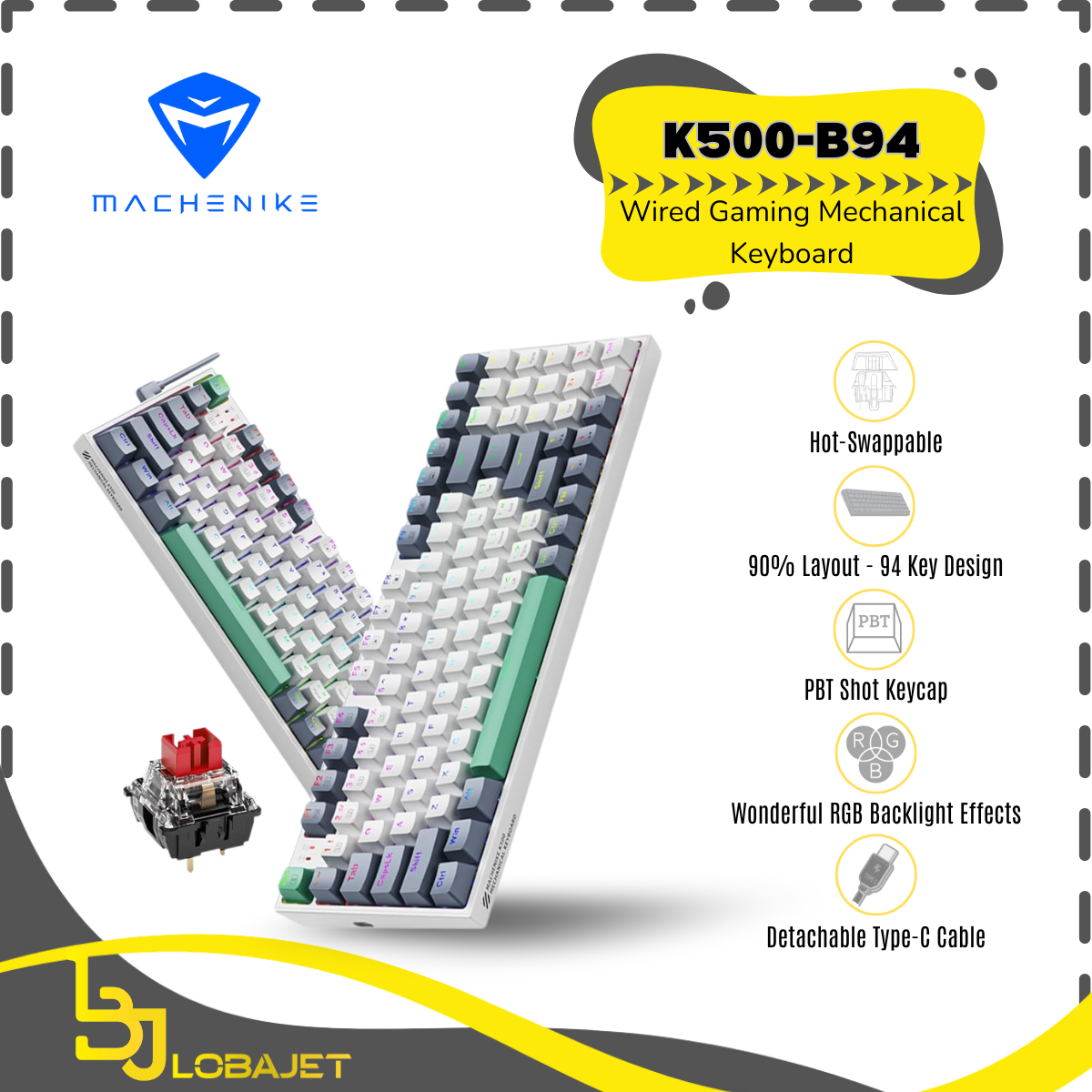 Jual MACHENIKE K500-B94 - Wired Gaming Mechanical Keyboard