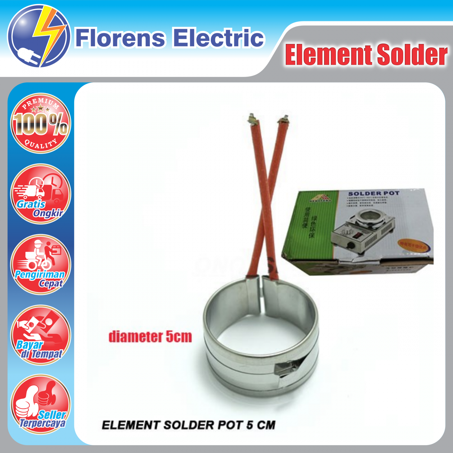 Jual Element Solder Pot 5 cm dan 10 cm - ini spare part untuk