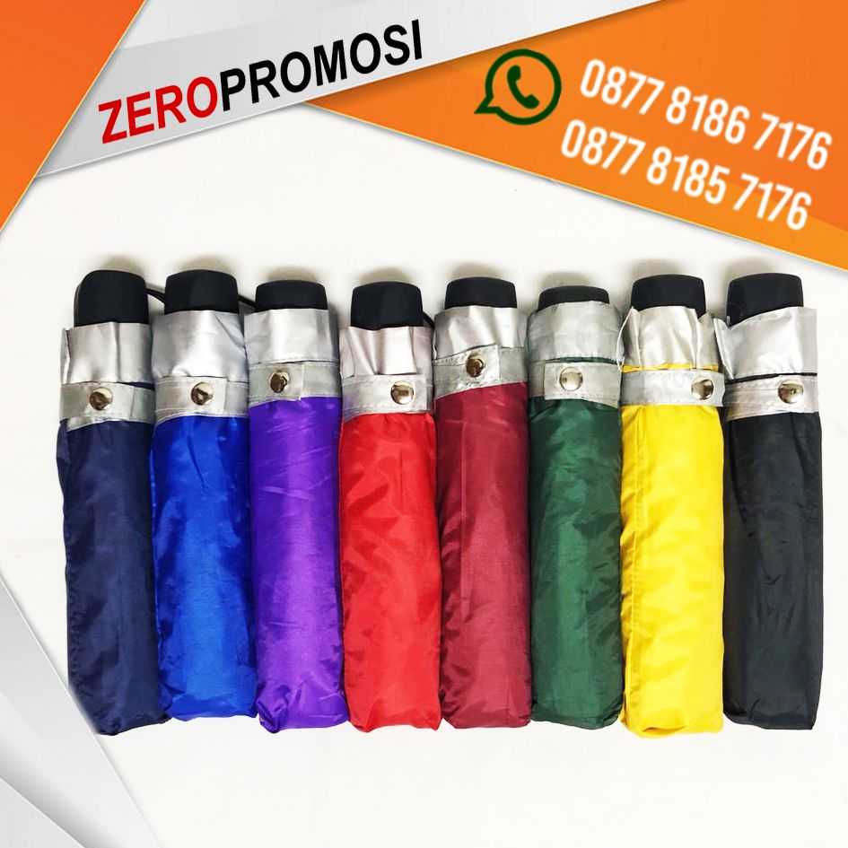 Jual Barang Promosi Payung Lipat 3 Eksklusif Lapis Silver (L3