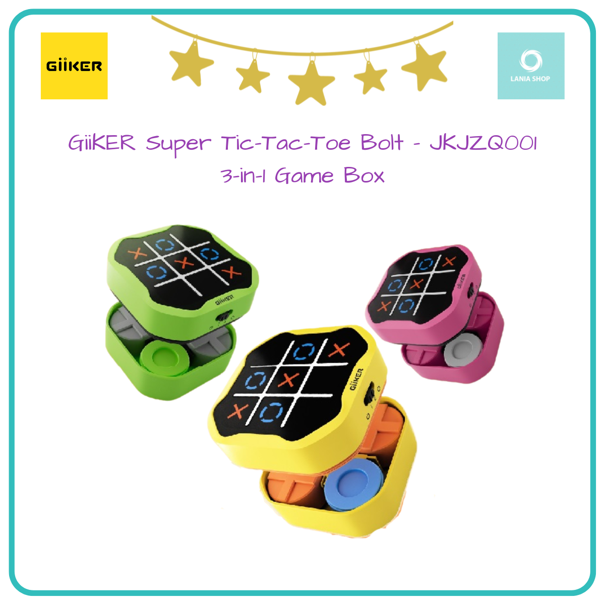 Jual GiiKER Super Tic-Tac-Toe Bolt - 3-in-1 Game Box - JKJZQ001