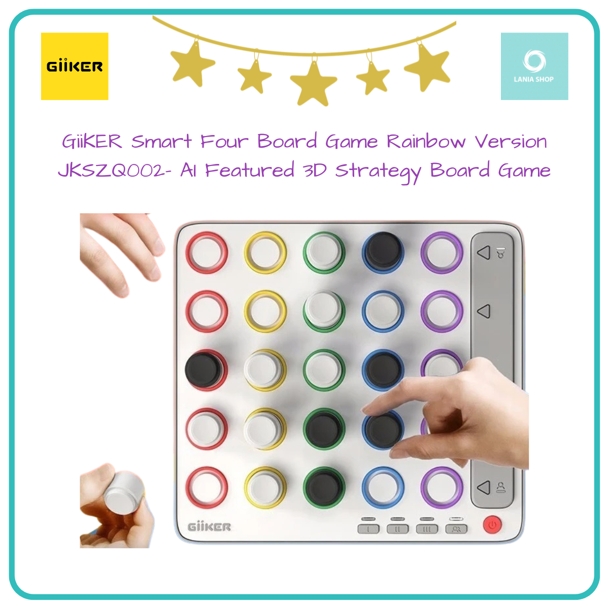 Jual GiiKER Smart Four Board Game Rainbow Version - AI Featured