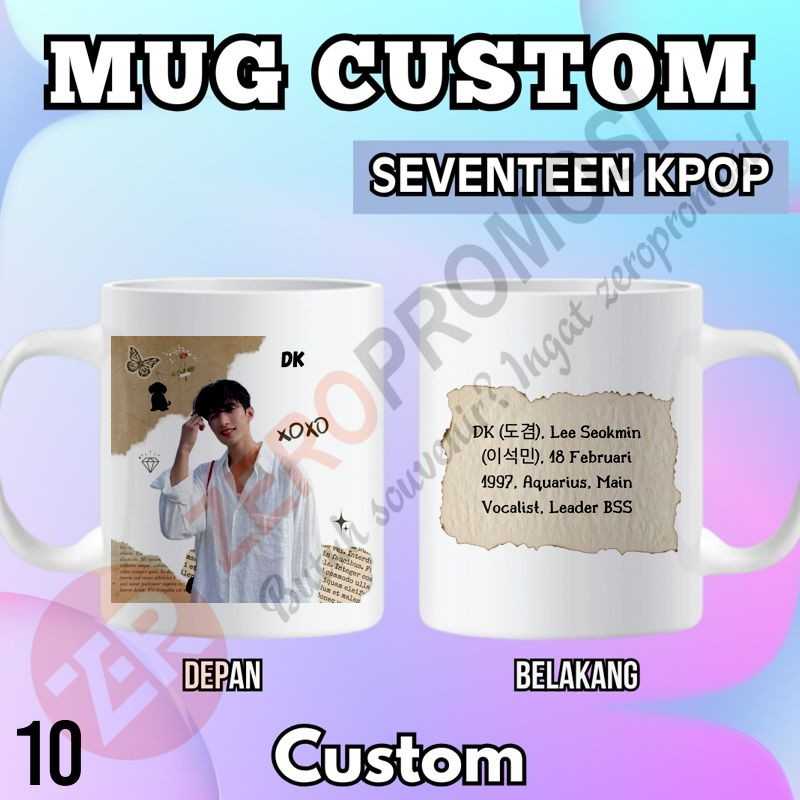 Jual Mug Seventeen Kpop – Souvenir Gelas Custom Seventeen
