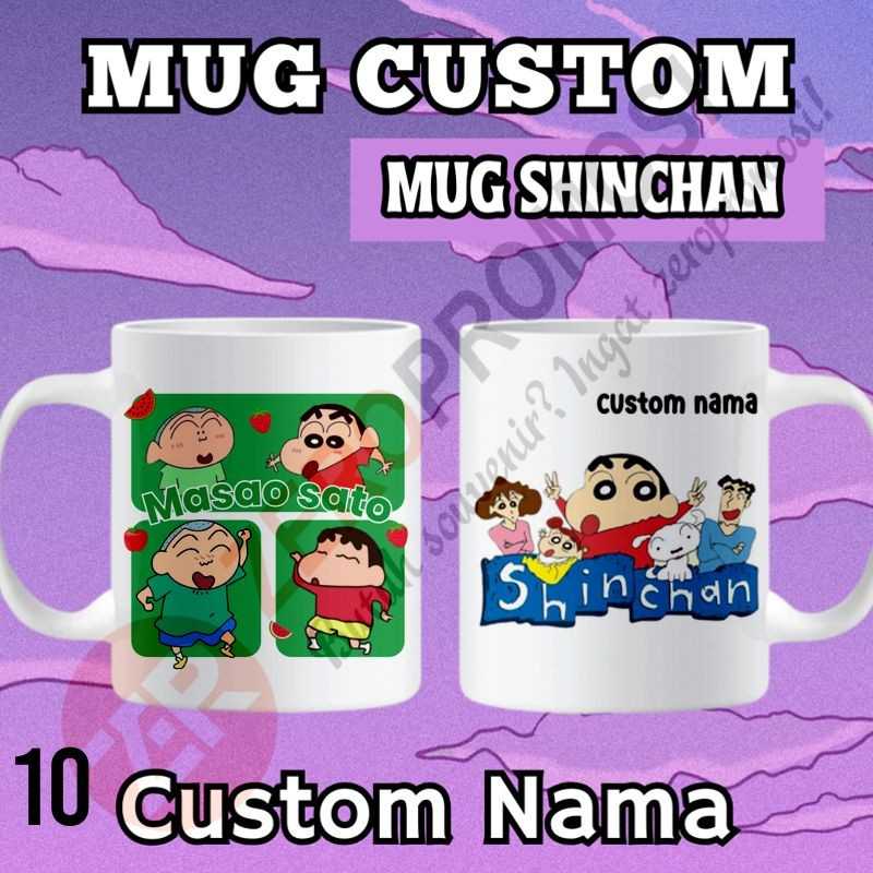 Jual Mug Shinchan Custom Nama - Gelas Crayon Shin-chan | Jakmall.com