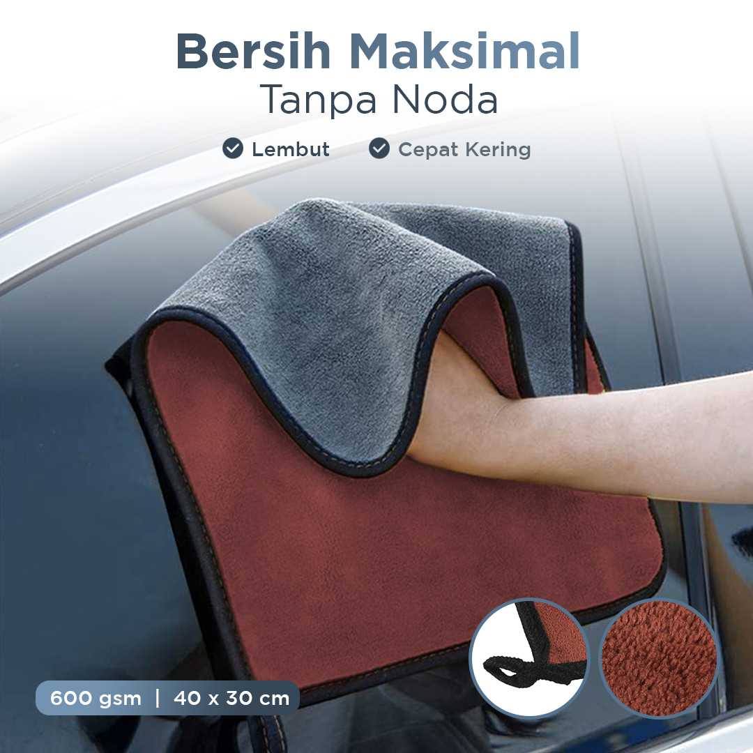 Jual AUTO CARE Kain Lap Microfiber Mobil Multifungsi 600 gsm