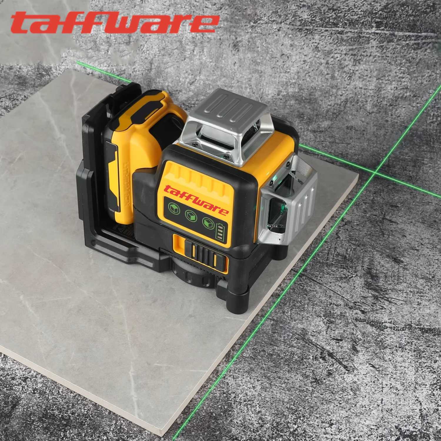 Jual Taffware Laser Level Green Beam 12 Line 3D Alarm Pendulum