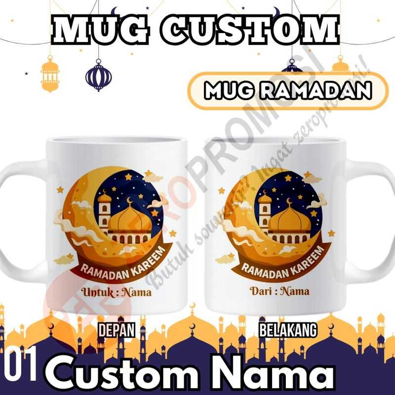 Jual Mug Ramadan Custom Nama - Gelas Ramadan | Jakmall.com