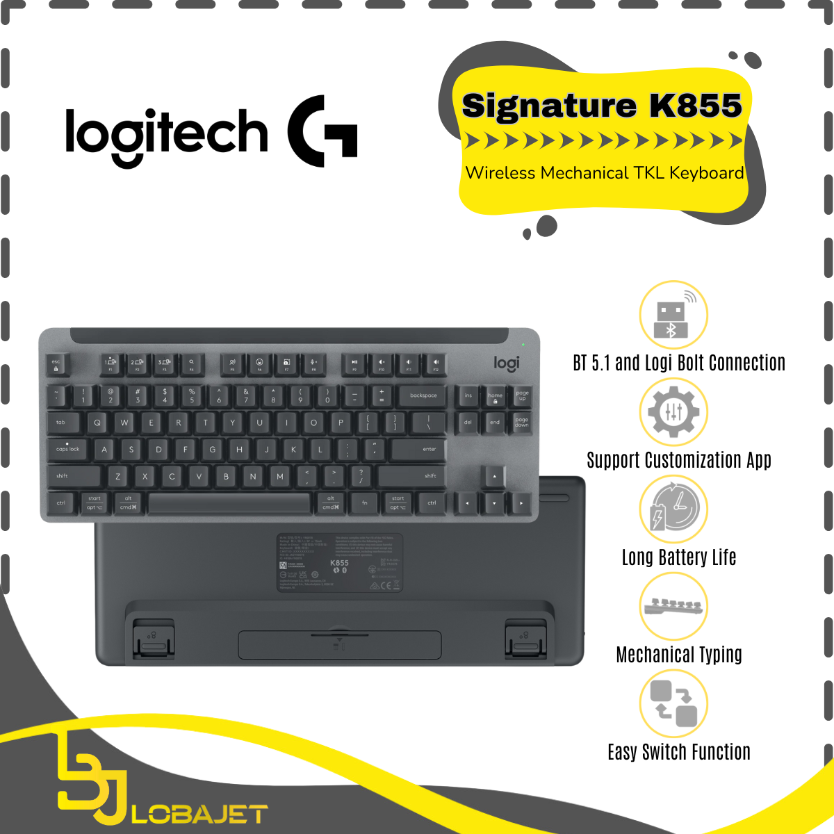 Jual LOGITECH Signature K855 - Wireless Mechanical TKL Keyboard