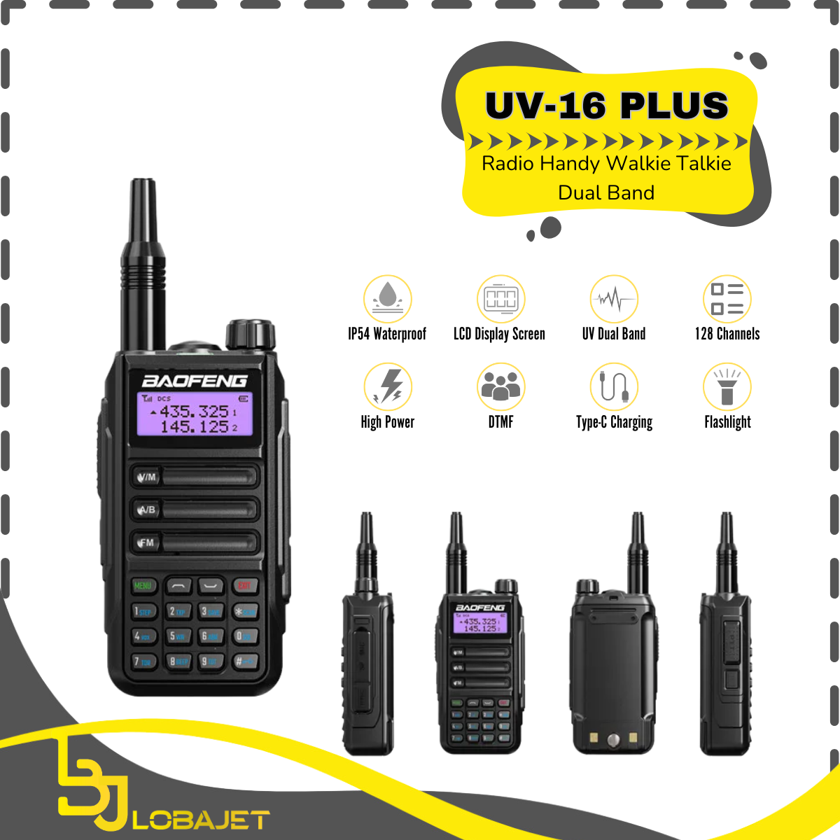 Jual UV-16 PLUS - Two-Way High Power Handy Radio Walkie Talkie