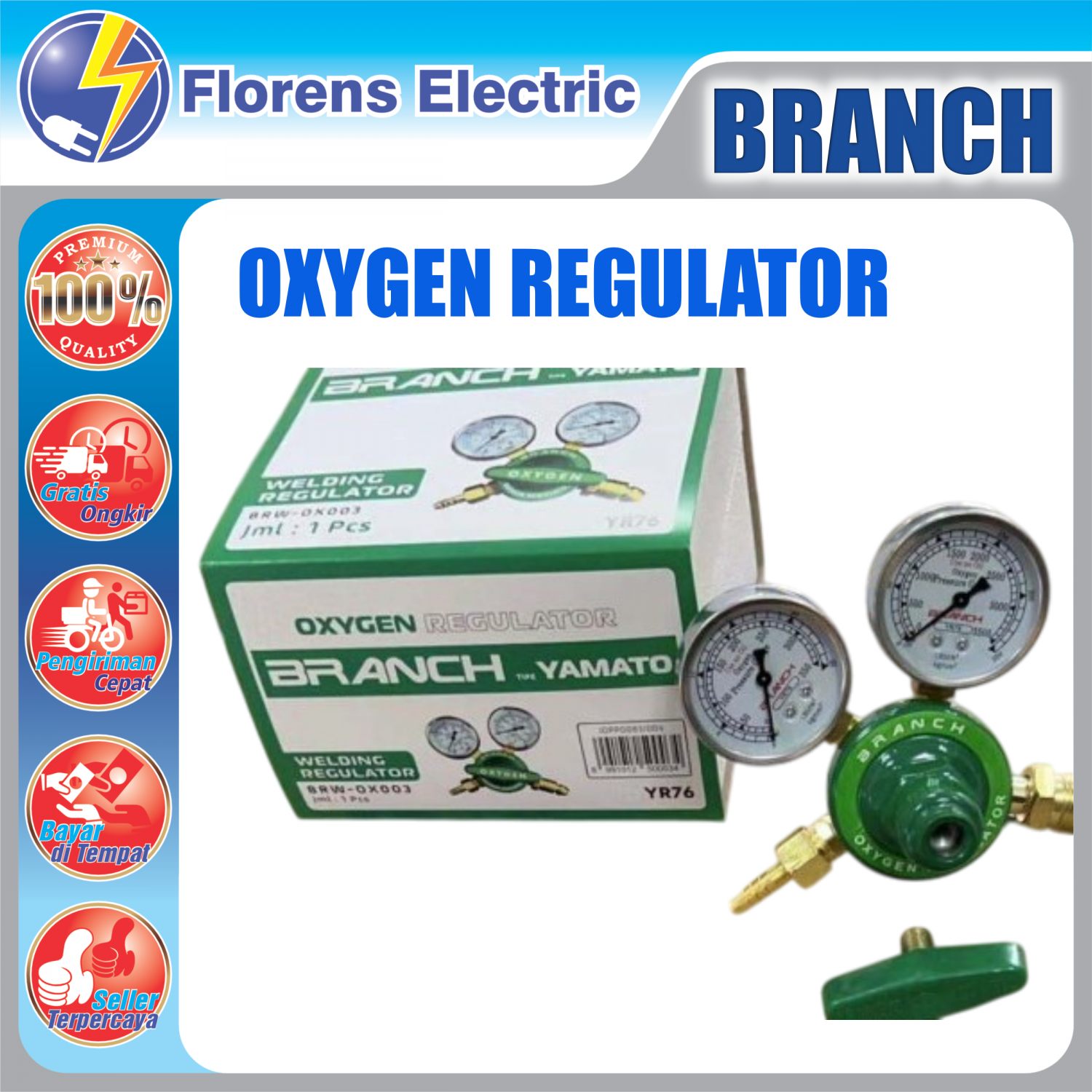 Jual LAS regulator OXYGEN ACETYLENE ARGON CO2 LPG YAMATO BRANCH