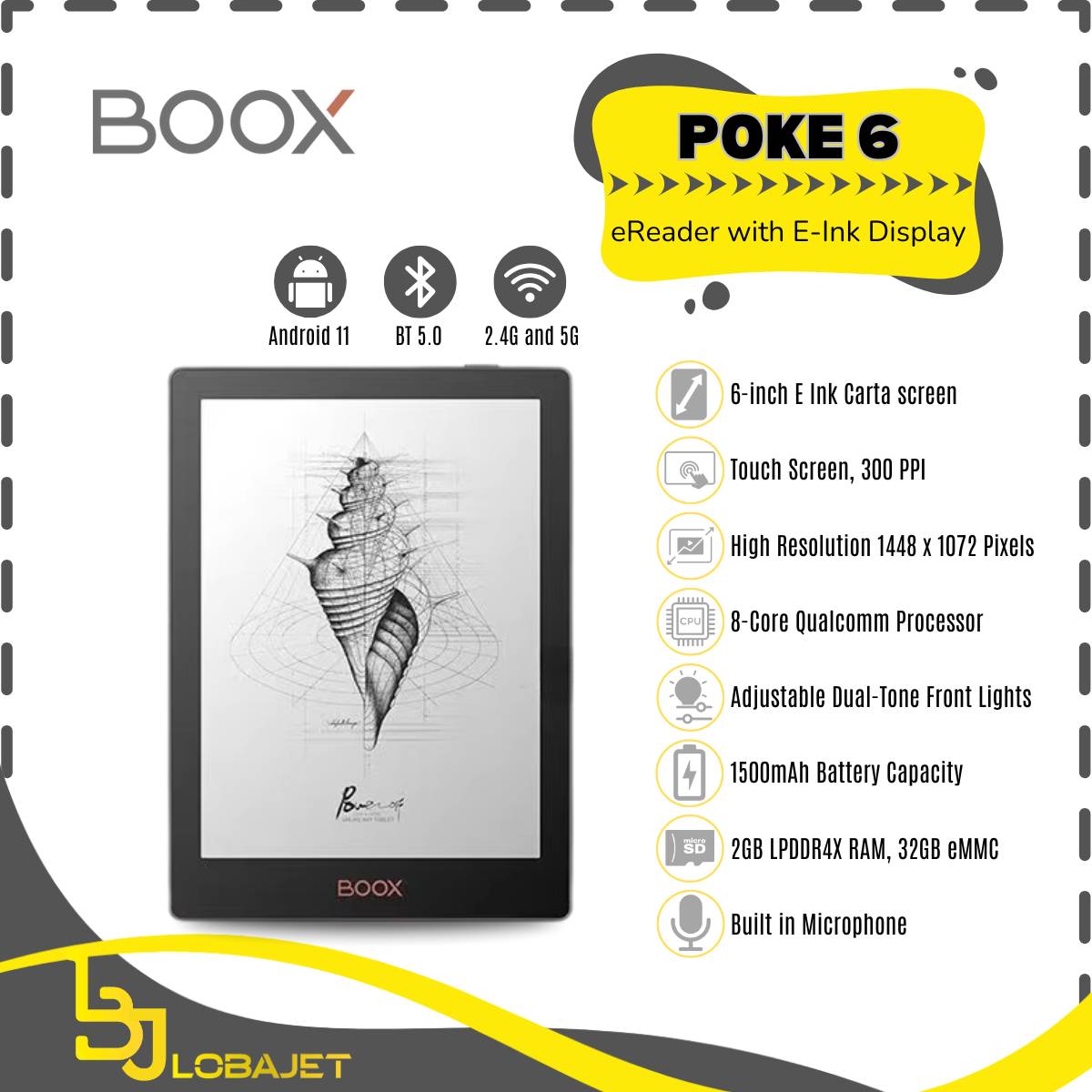 Jual ONYX BOOX POKE 6 - 6-inch eReader with E-Ink Display