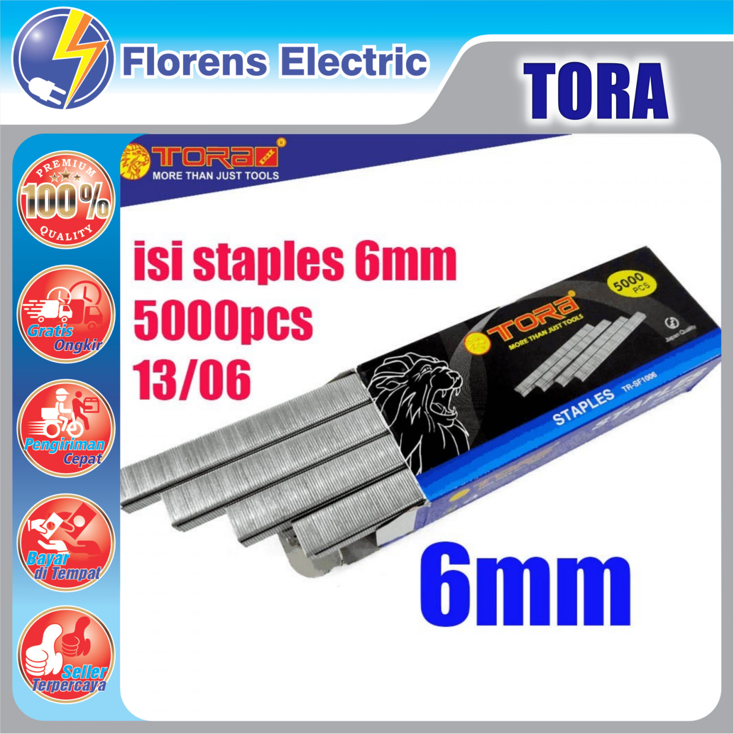 Jual TORA Staples Refil 6mm & 8mm - isi Staples Manual Isi 5000