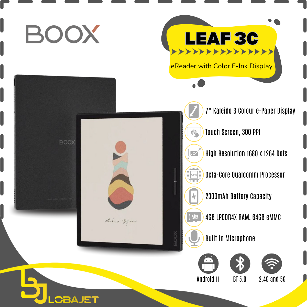 Jual ONYX BOOX LEAF 3C - 7-inch eReader with Color E-Ink Display