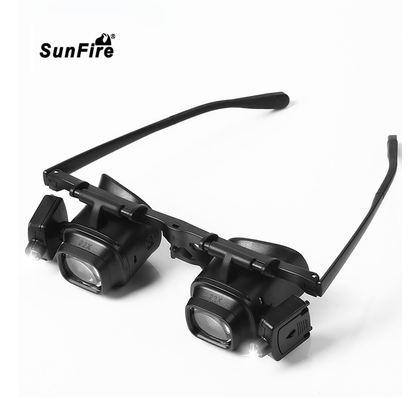 Jual SunFire Kacamata Pembesar 22x Magnifier Glasses with LED
