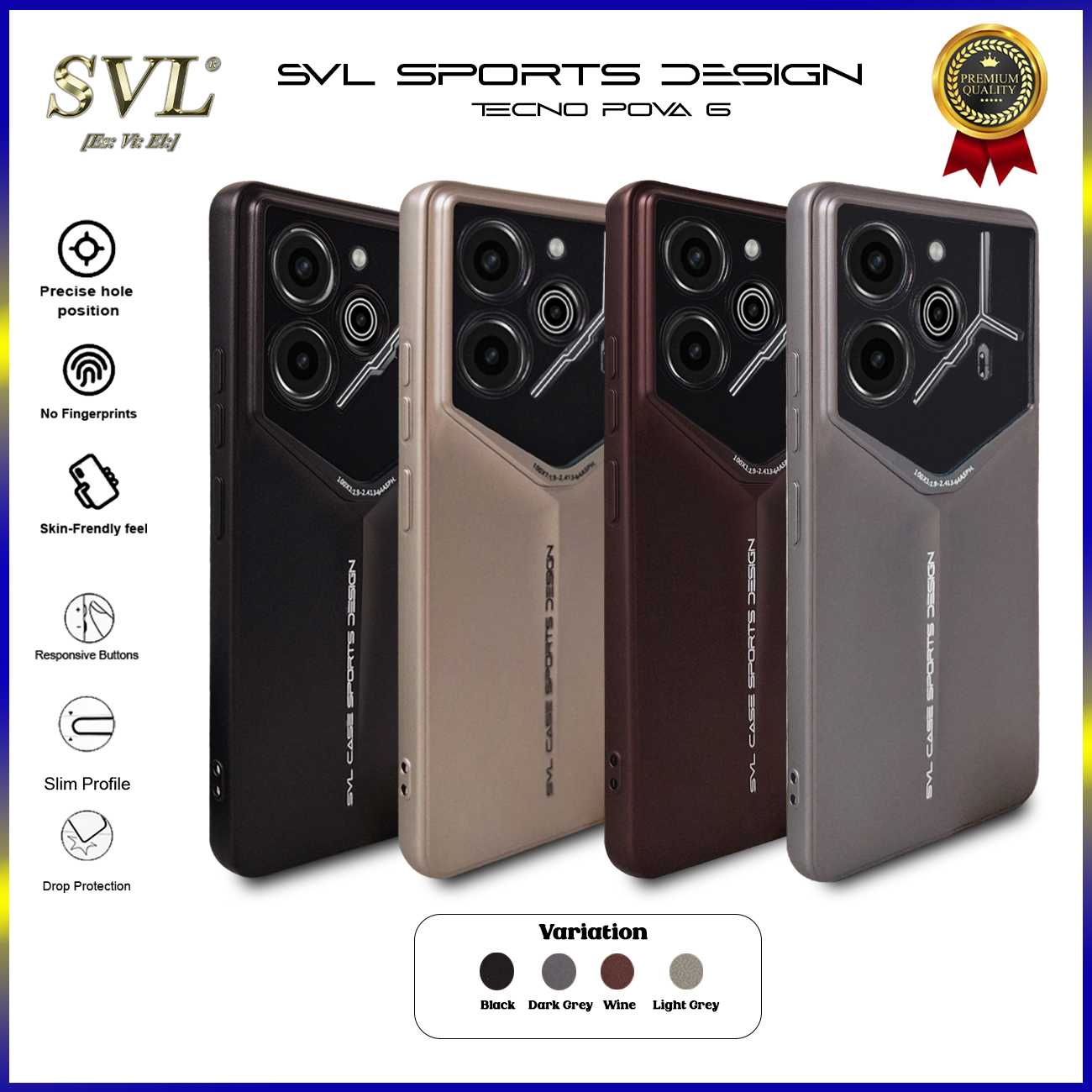 Jual Case SVL Sports Design For Tecno Pova 6 Luxury Blade Full