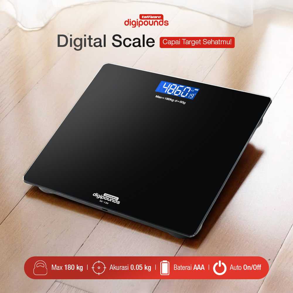 Jual Taffware Digipounds Timbangan Badan Digital Scale Battery