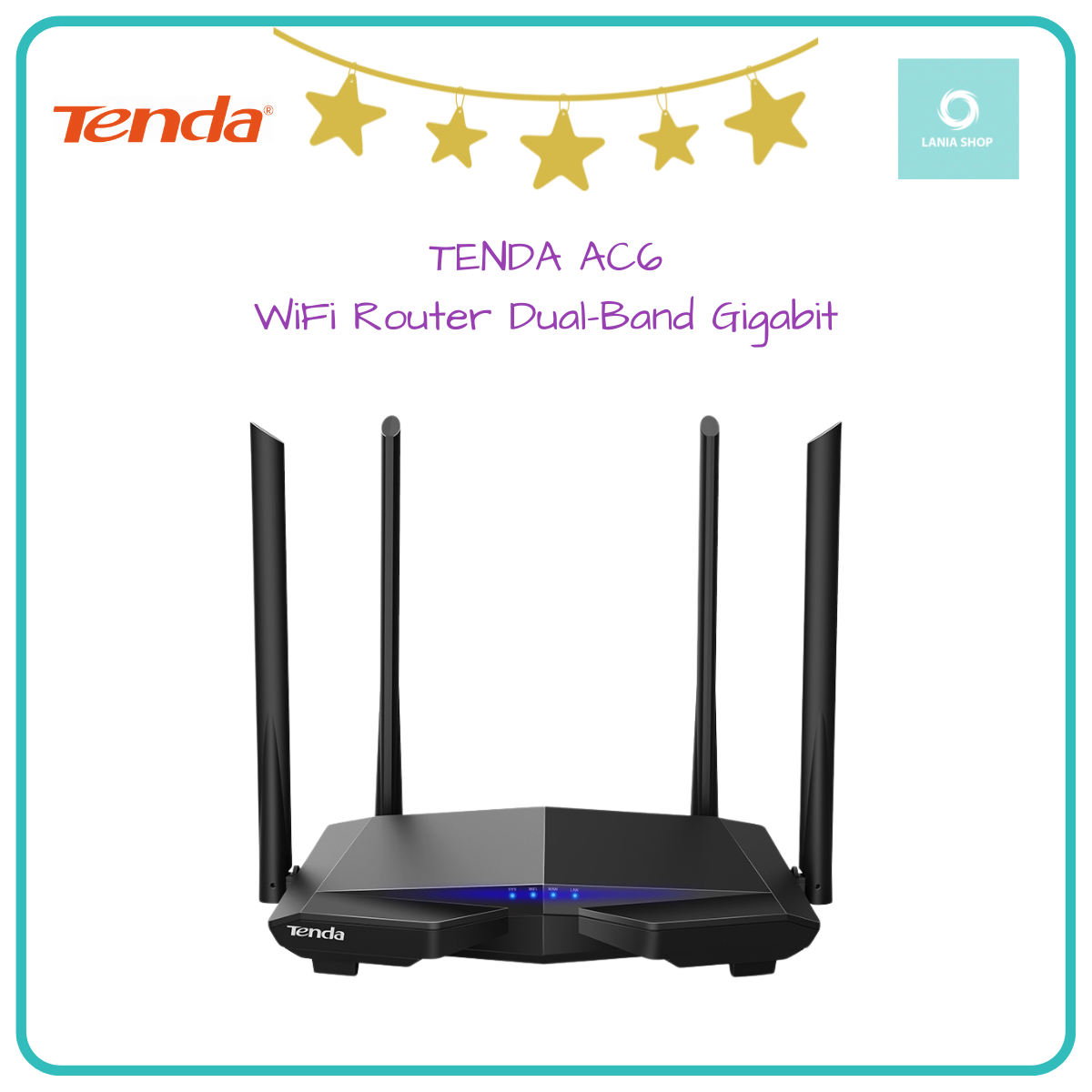 Jual TENDA AC6 WiFi Router AC1200 - 1167Mbps Smart Dual Band