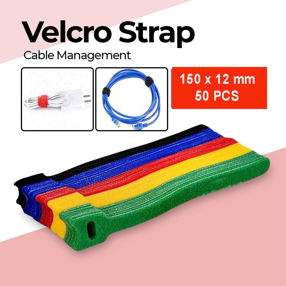 Jual Yoss Velcro Strap Cable Management 150x12mm 50 PCS - YS50