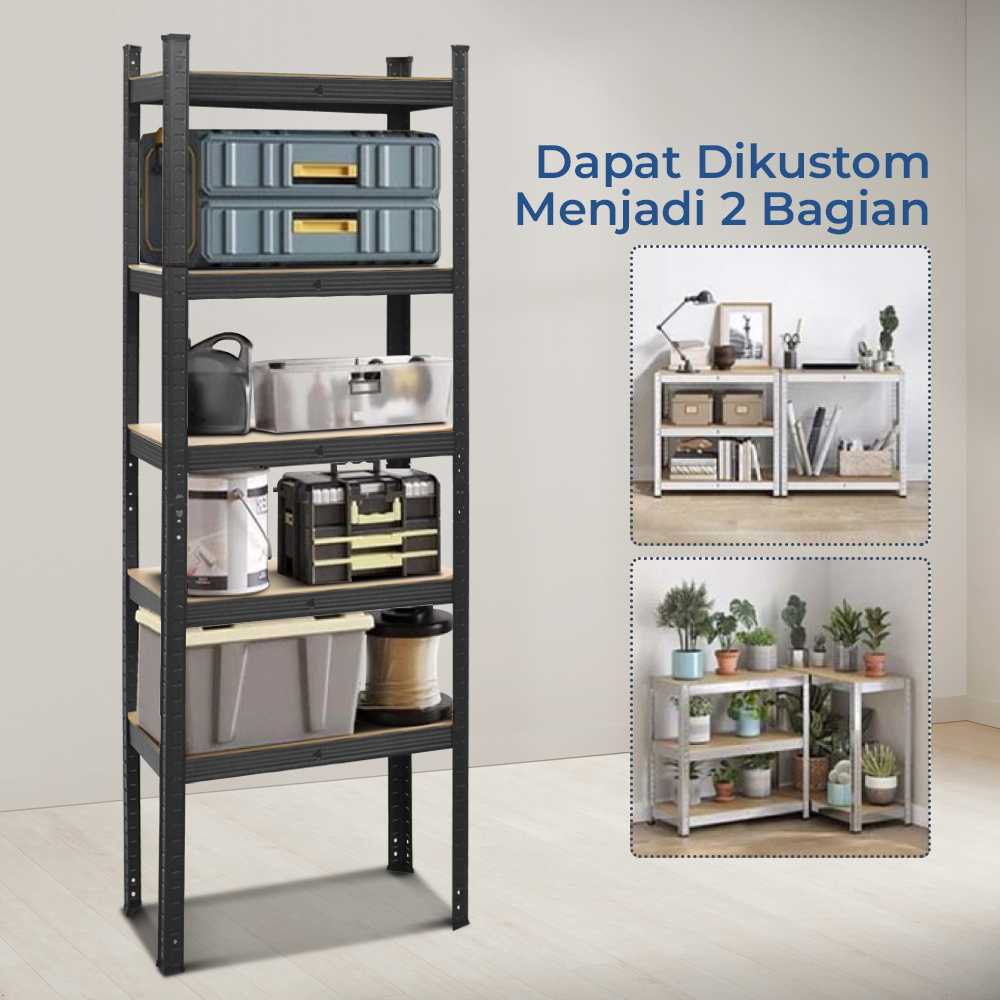 Jual Rak Besi Rak Serbaguna Rak Susun 5 Tingkat Adjustable WMO
