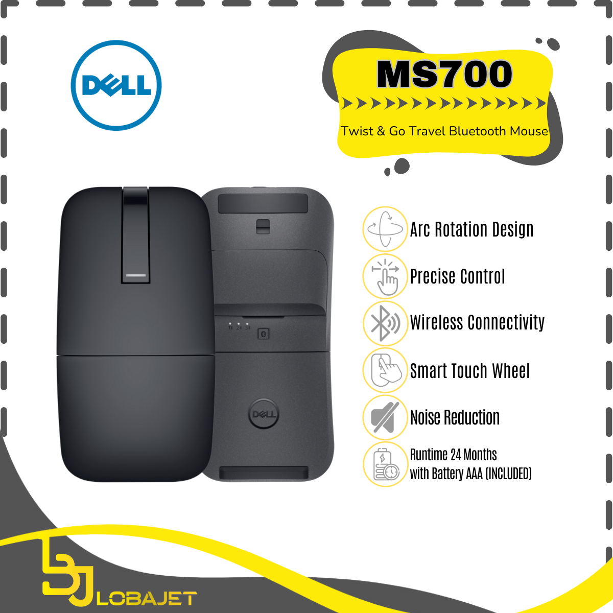 Jual DELL MS700 - Bluetooth Travel Mouse-Twist & Go Travel